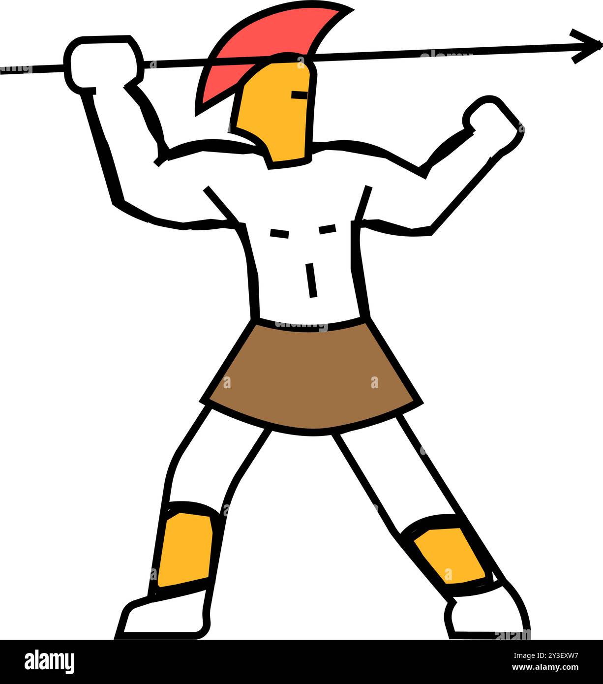 warior soldier roman greek icon color illustration Stock Vector Image ...