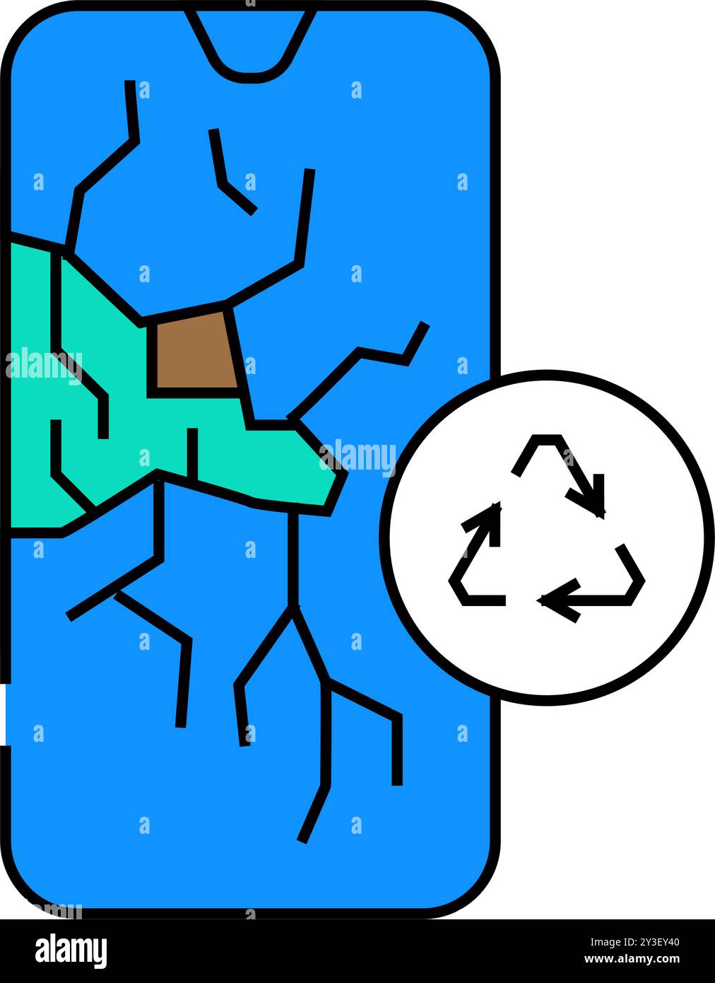 plastics recycling icon color illustration Stock Vector Image & Art - Alamy