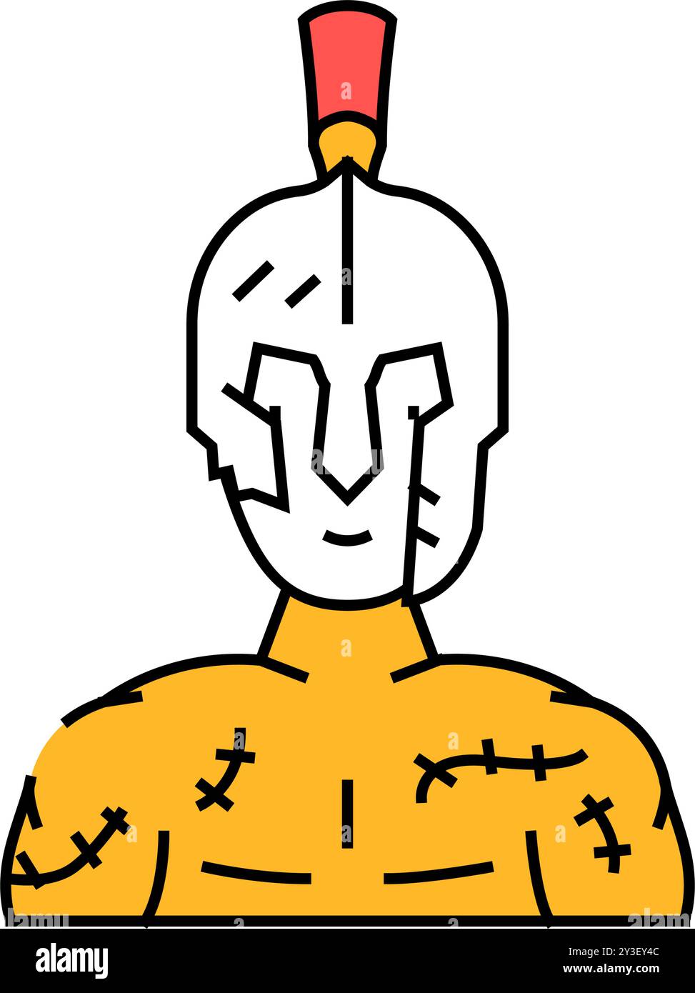 gladiator battle spartan roman icon color illustration Stock Vector ...