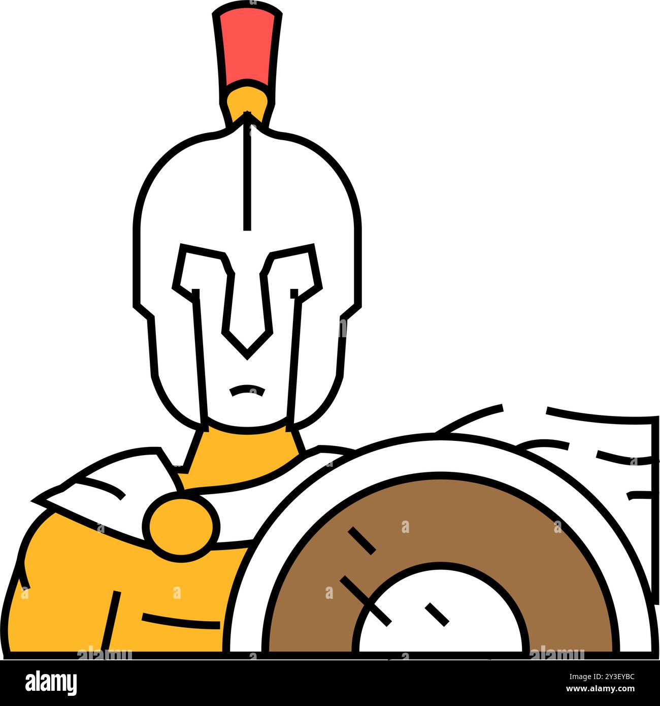 gladiator sparta warrior icon color illustration Stock Vector Image ...