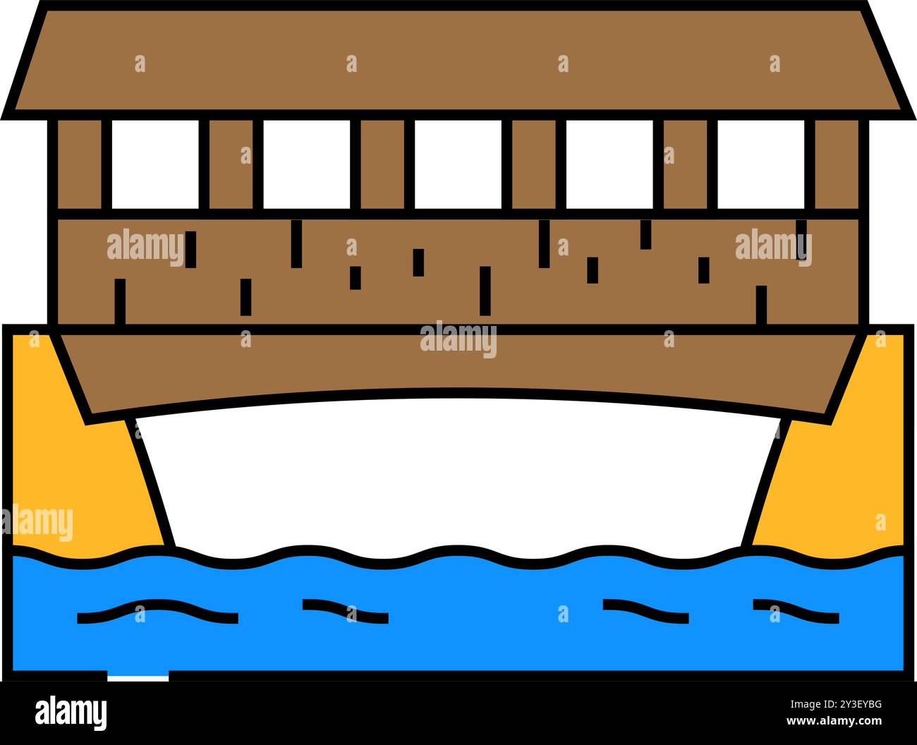 covered bridge icon color illustration Stock Vector Image & Art - Alamy