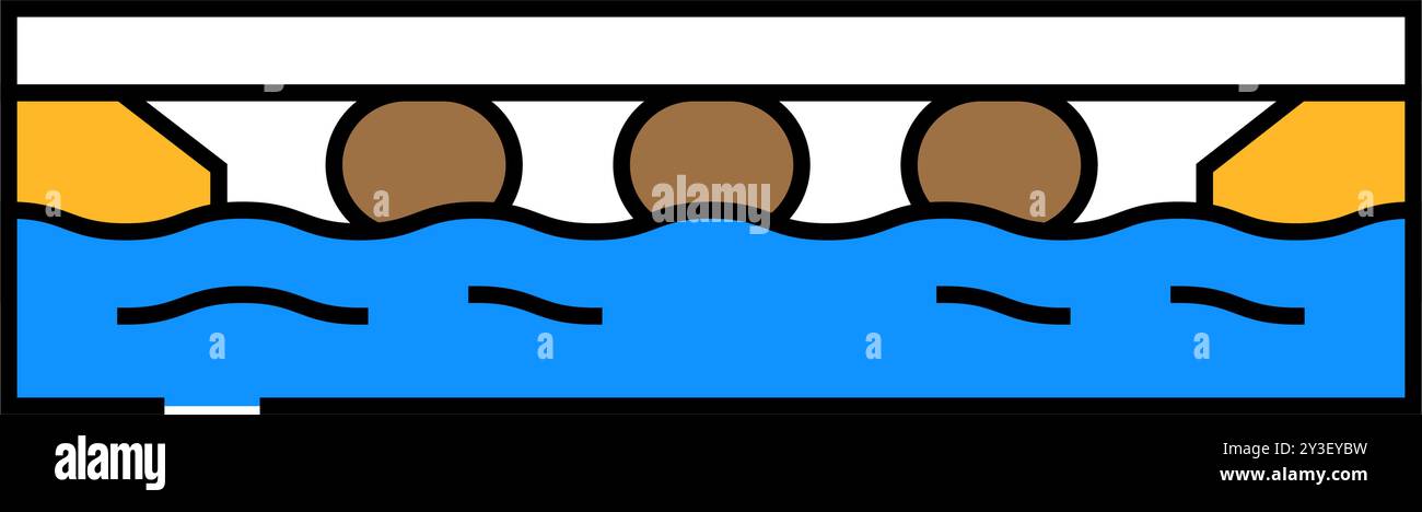 floating bridge icon color illustration Stock Vector Image & Art - Alamy
