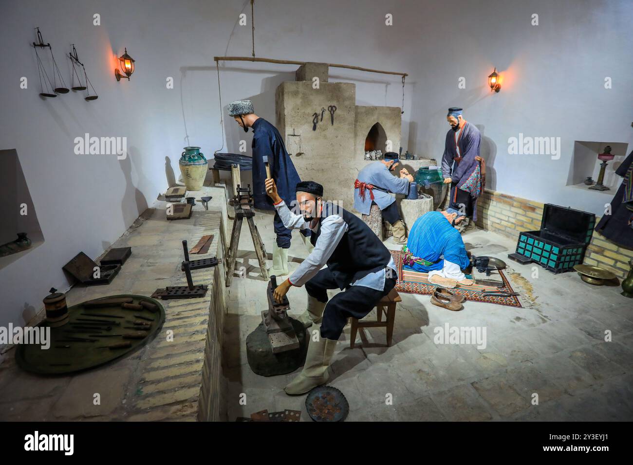 Uzbekistan, Khiva - May 10, 2019: Inside View to the Scenes in the ...