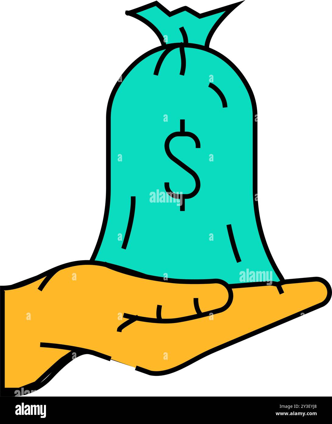 accounts receivable business process icon color illustration Stock ...