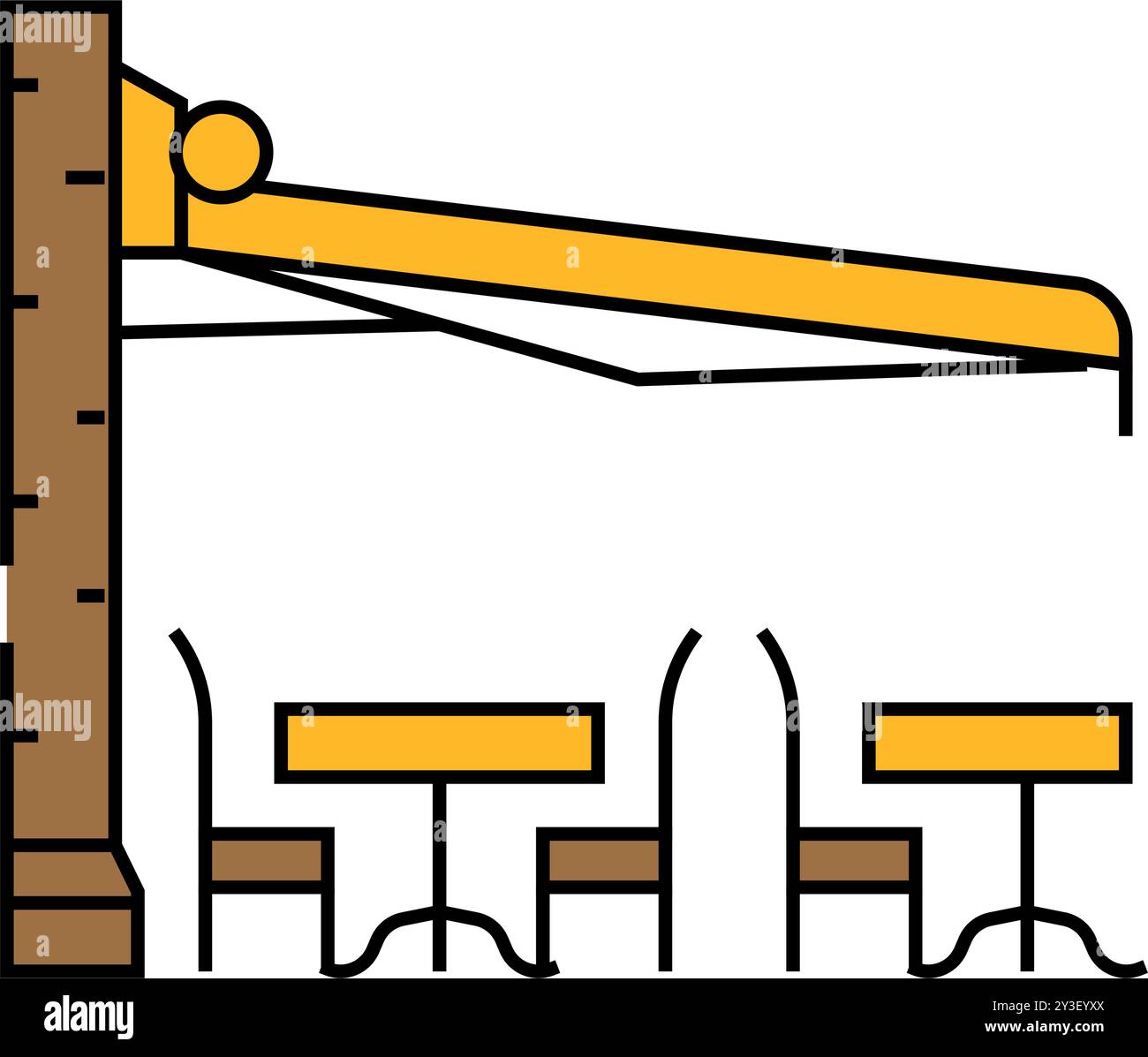 outdoor seating street cafe icon color illustration Stock Vector Image & Art - Alamy