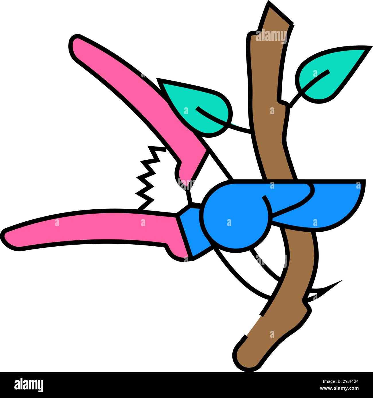 pruning urban gardening icon color illustration Stock Vector Image ...