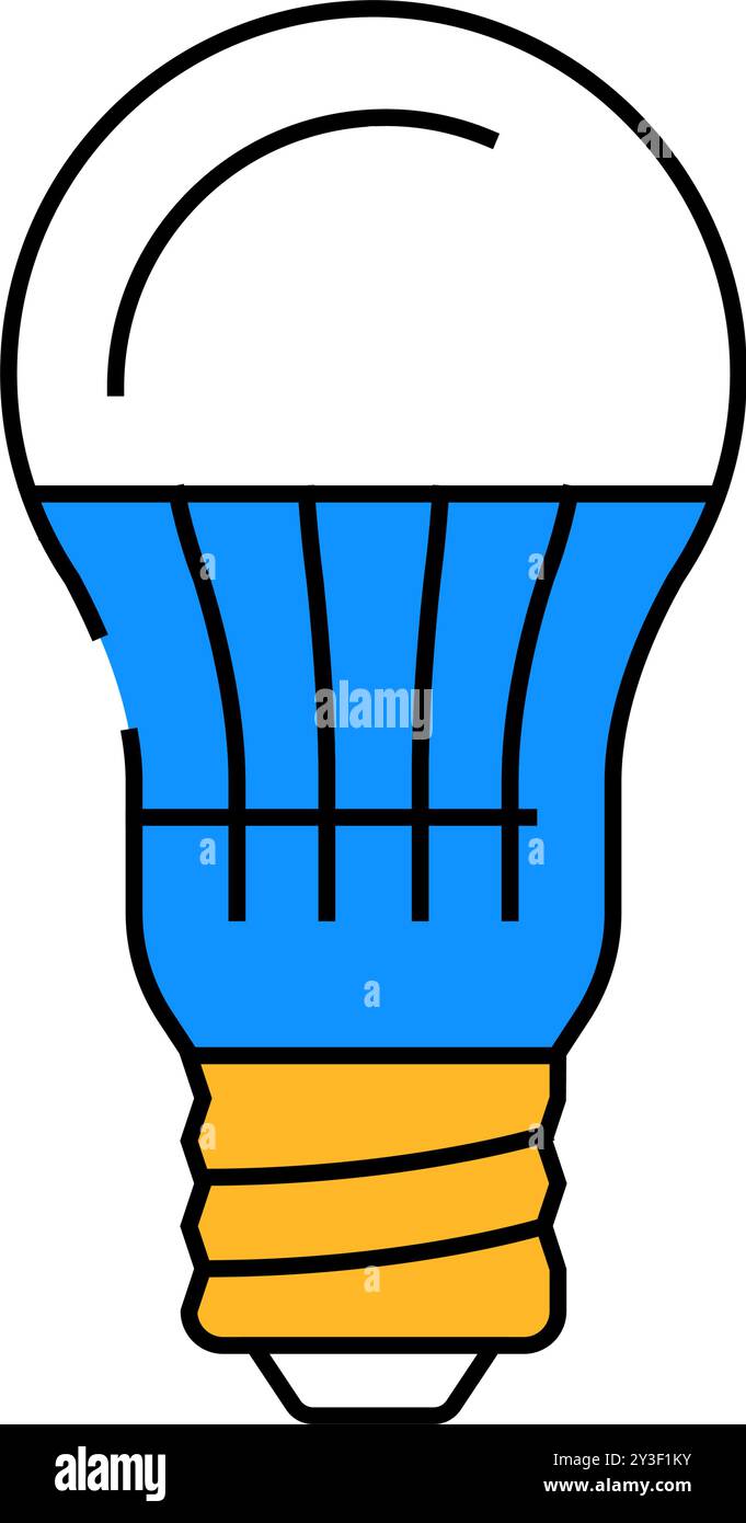led lighting energy icon color illustration Stock Vector Image & Art ...