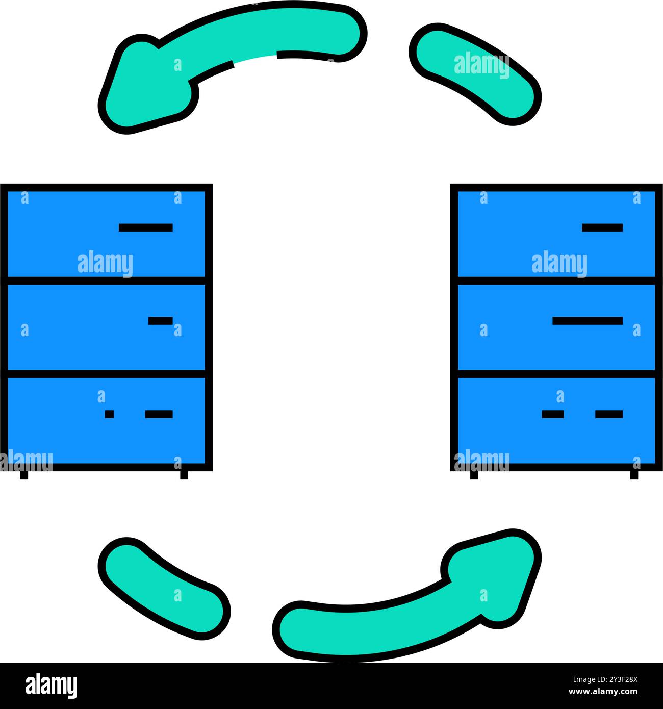 data migration analyst icon color illustration Stock Vector Image & Art ...