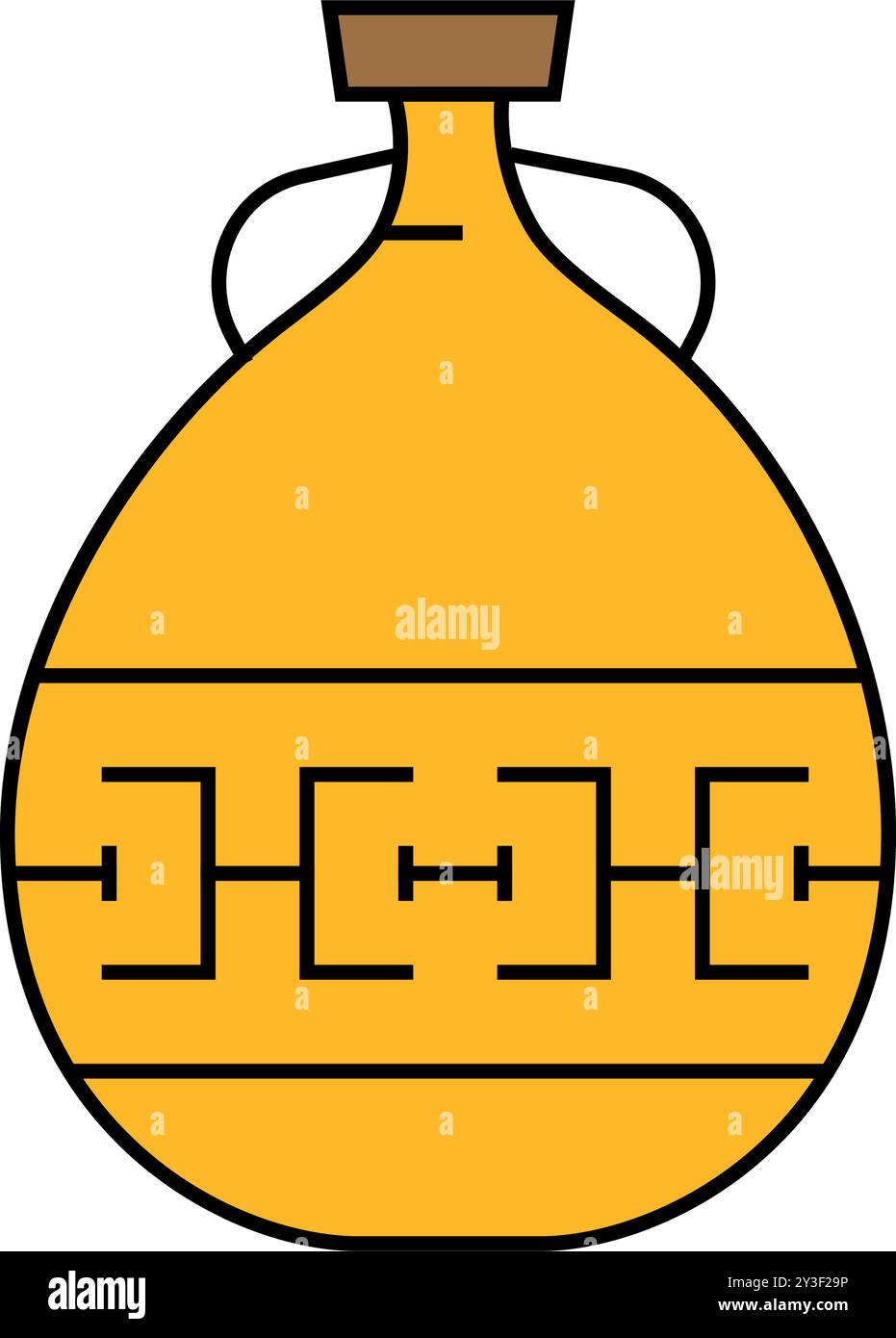 greece traditional amphora icon color illustration Stock Vector Image ...