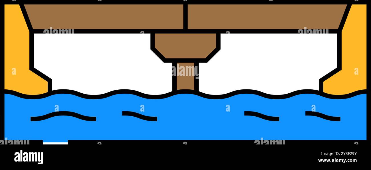 beam bridge icon color illustration Stock Vector Image & Art - Alamy