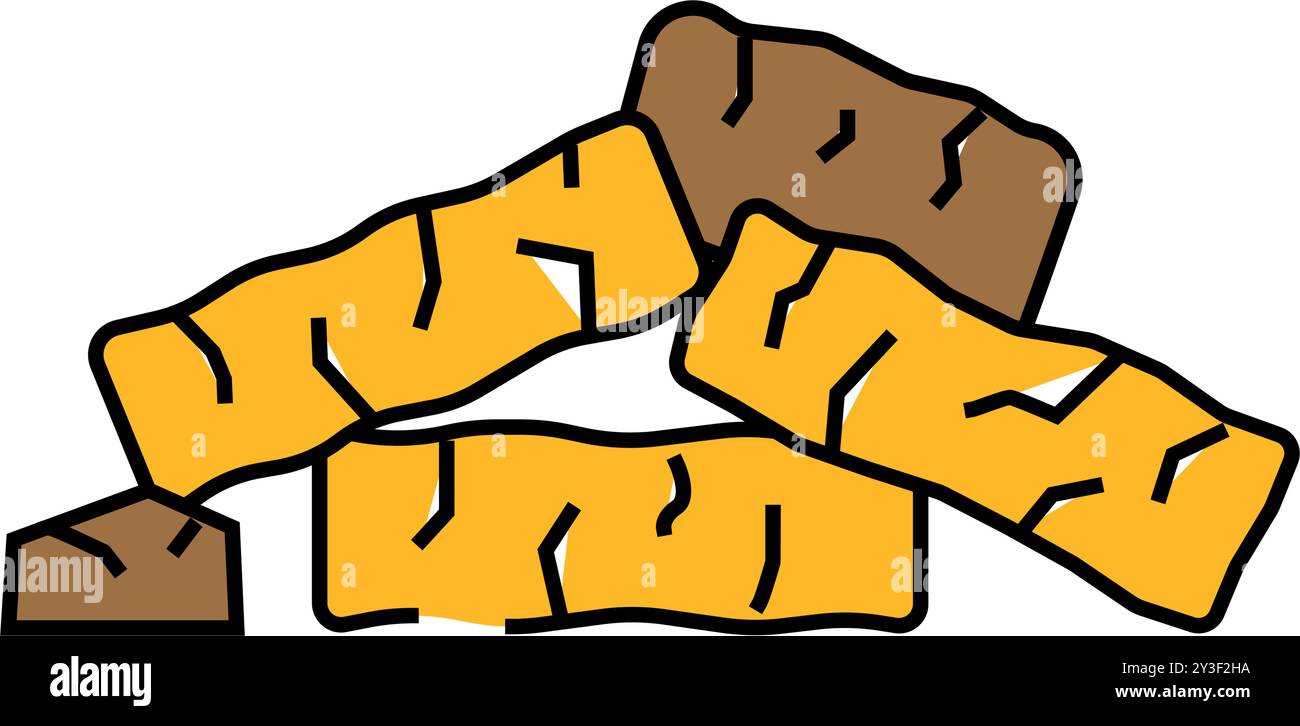 fuel wood pellets icon color illustration Stock Vector Image & Art - Alamy