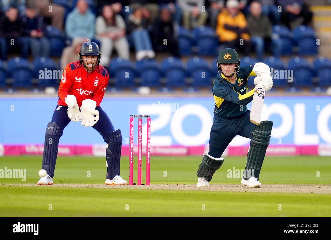 Australia's Jake Fraser-McGurk bats during the second T20 International ...