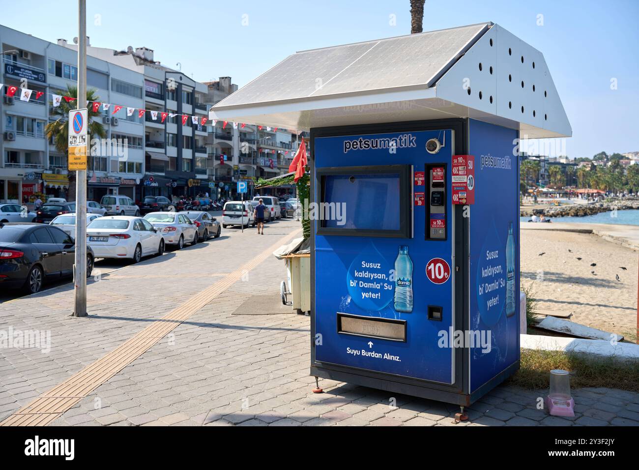 Kusadasi, Turkey - September 1, 2024: A Petsumatik solar-powered ...