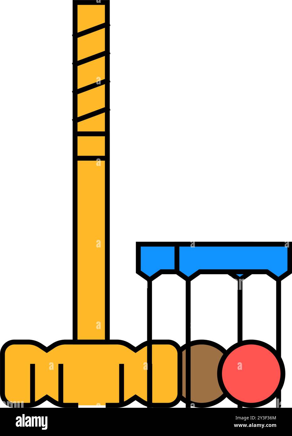 croquet game icon color illustration Stock Vector Image & Art - Alamy