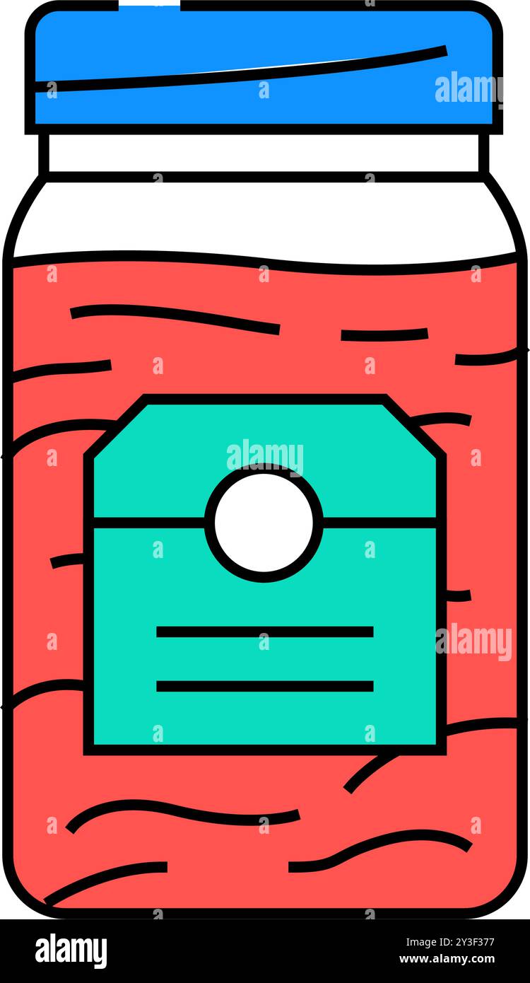 kimchi jar korean cuisine icon color illustration Stock Vector Image ...