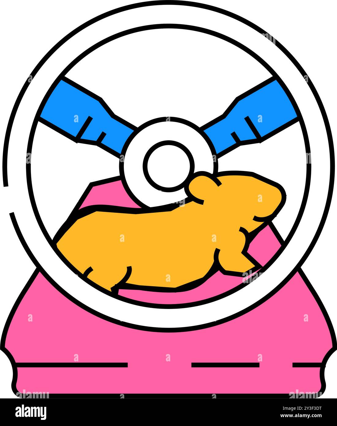 hamster in wheel pet icon color illustration Stock Vector Image & Art ...