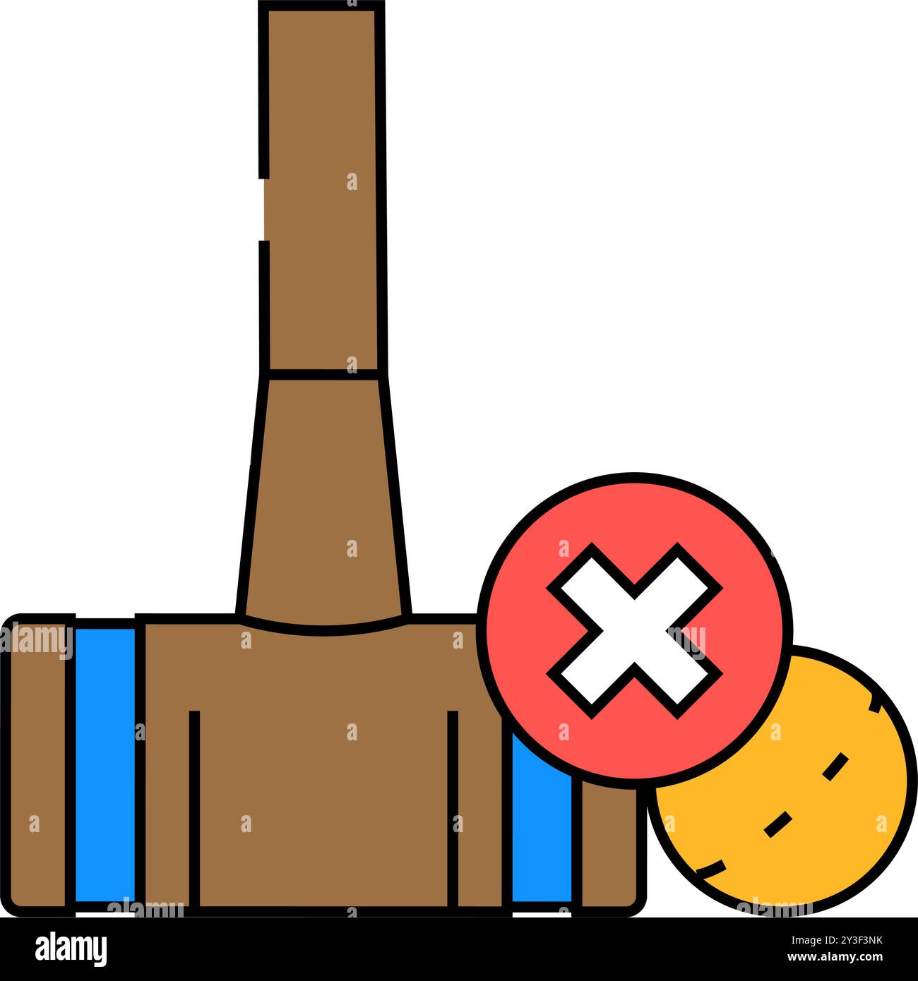 fault croquet game icon color illustration Stock Vector Image & Art - Alamy