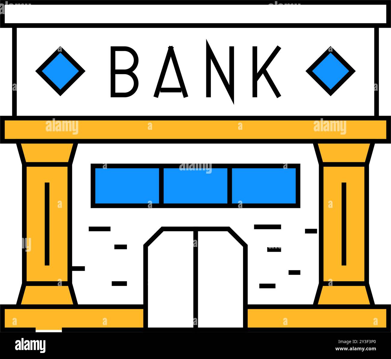 credit bank building icon color illustration Stock Vector Image & Art ...