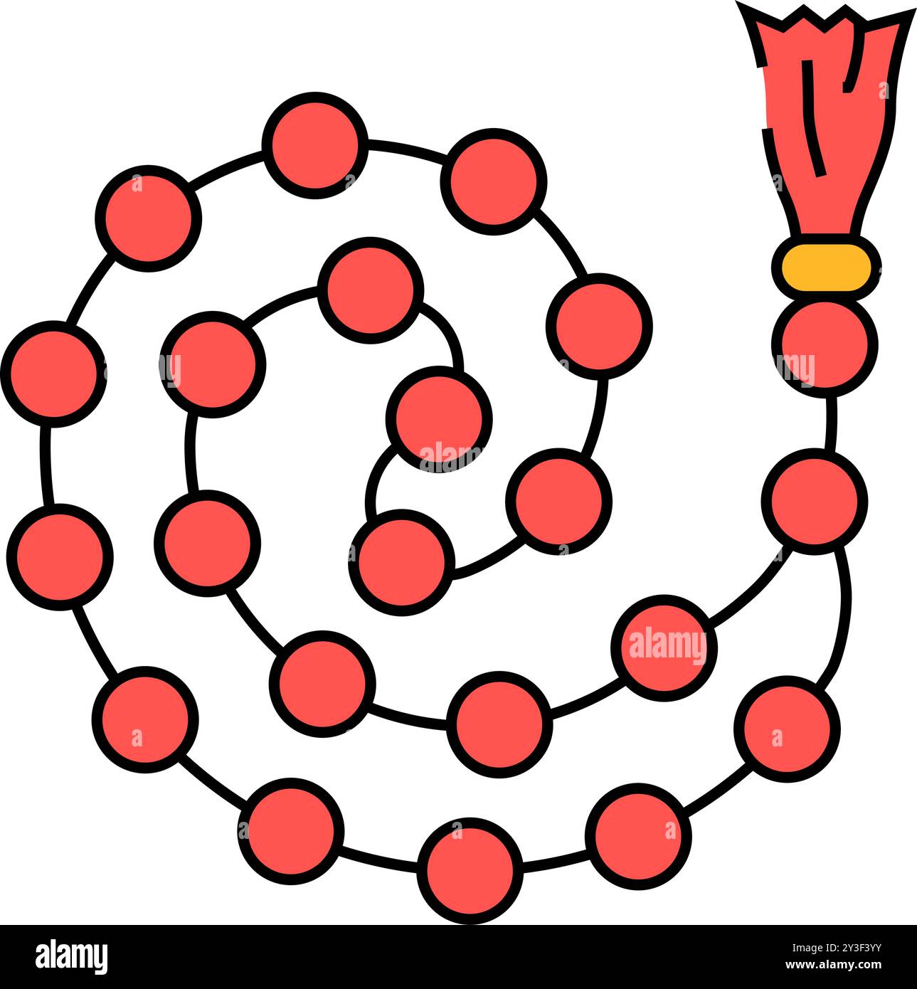 prayer beads mala buddhism icon color illustration Stock Vector Image ...