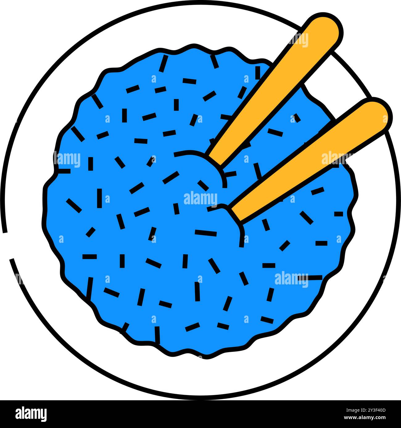 thai jasmine rice cuisine icon color illustration Stock Vector Image ...