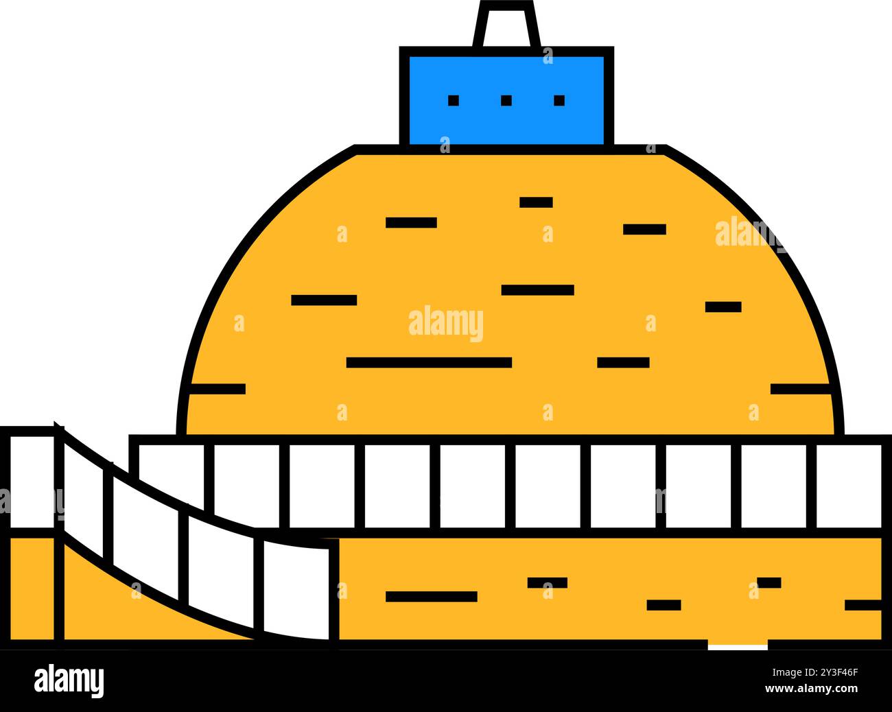 stupa monument buddhism icon color illustration Stock Vector Image ...