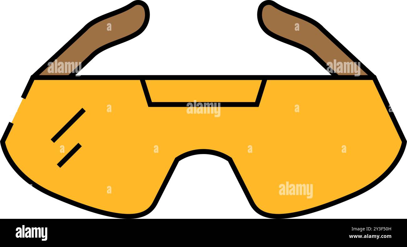 safety glasses ppe protective equipment icon color illustration Stock ...