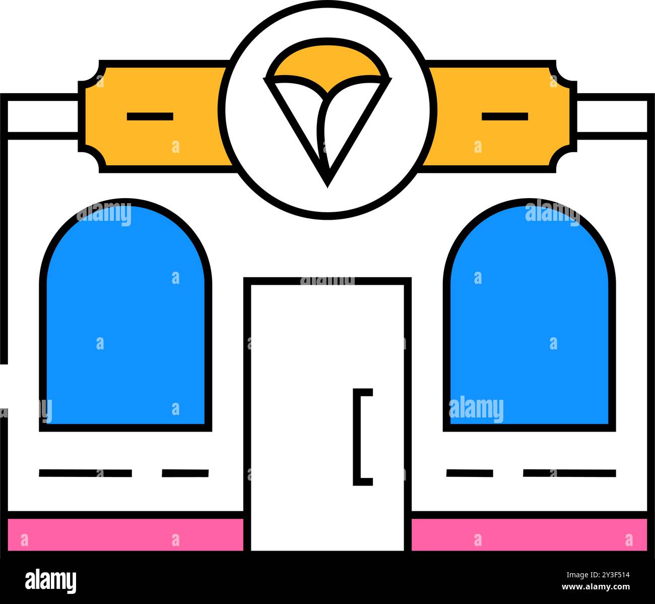 creperie street cafe icon color illustration Stock Vector Image & Art ...