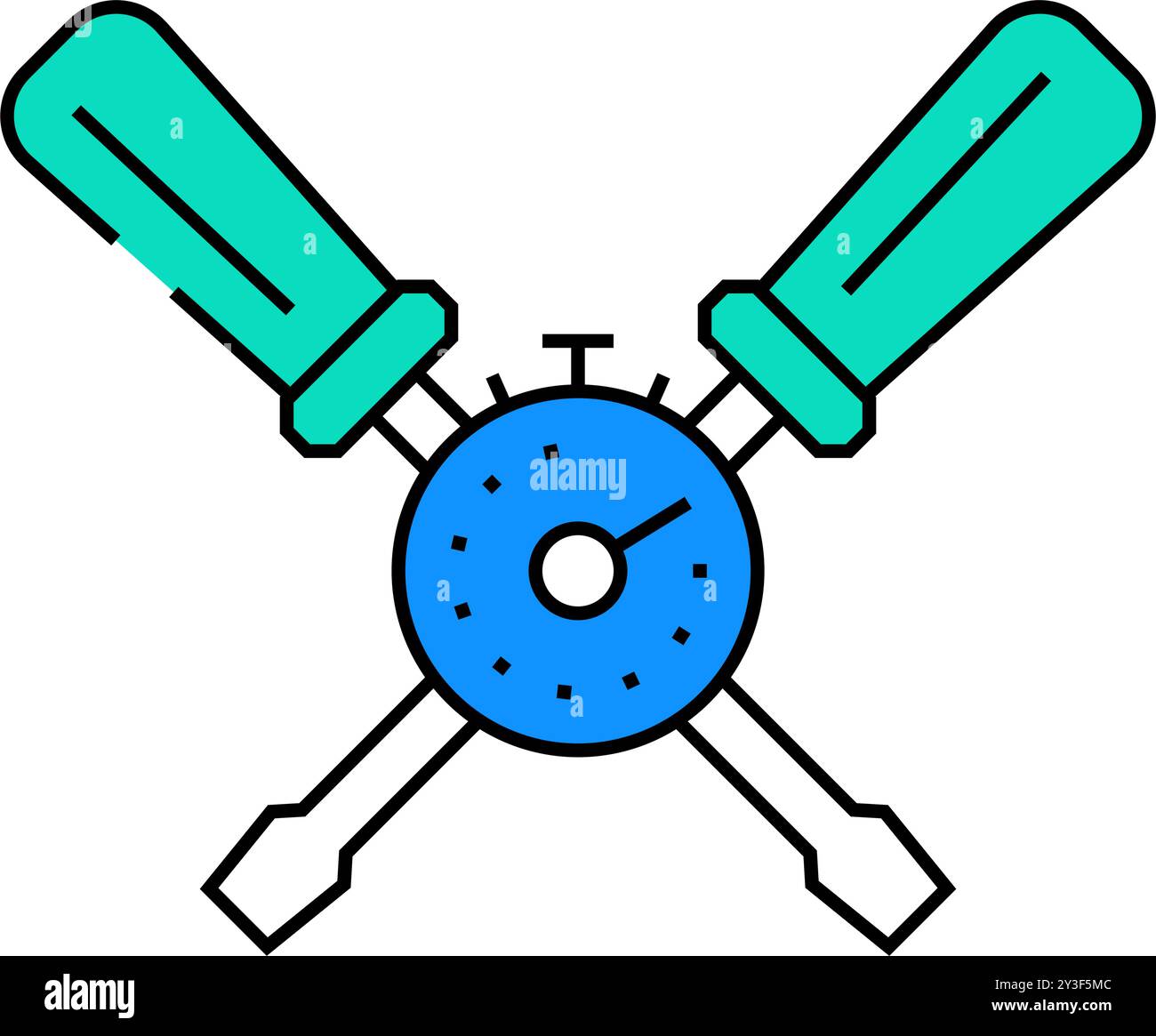 quick assembly product label caution icon color illustration Stock ...