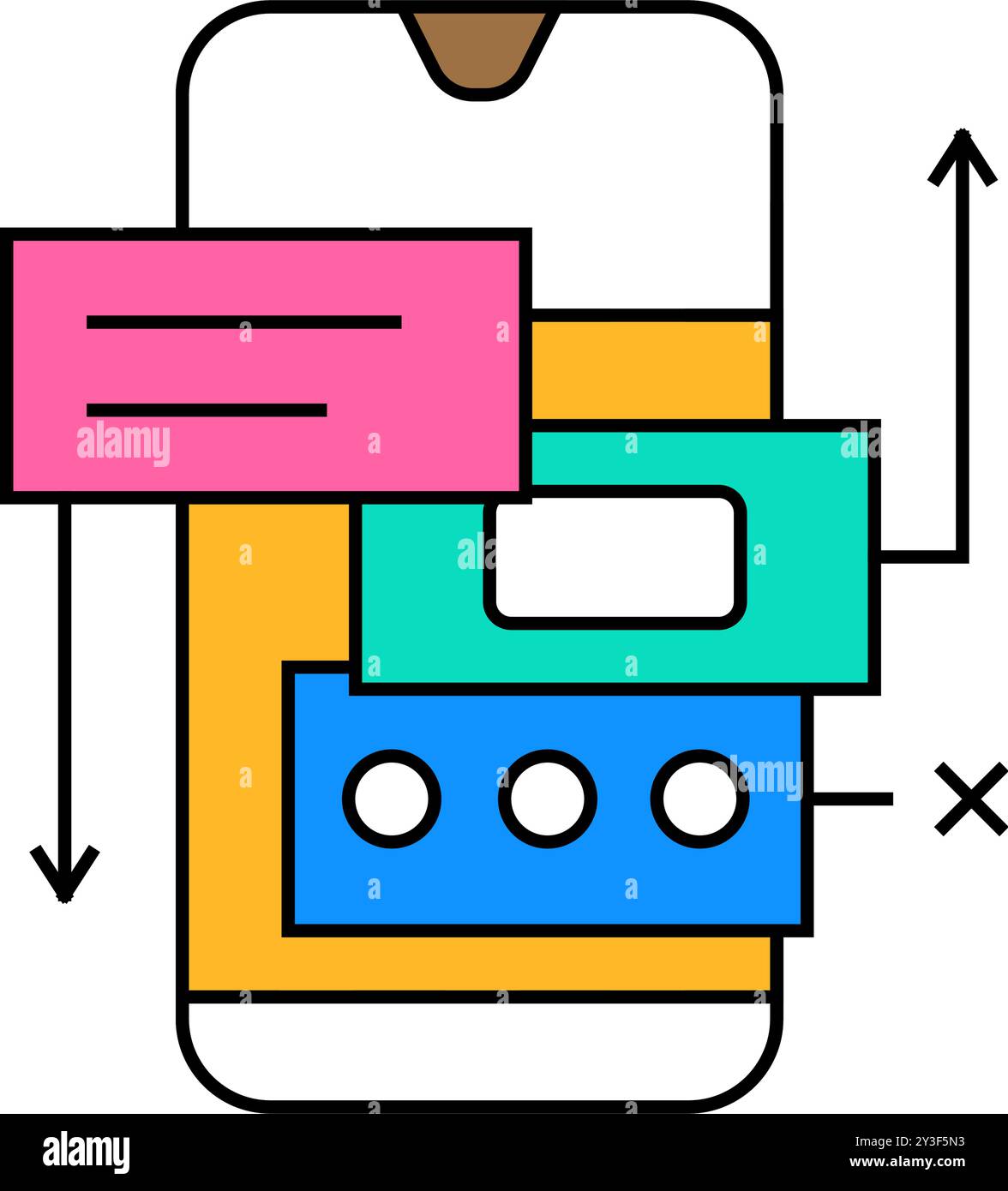 Hierarchy Ux Ui Design Icon Color Illustration Stock Vector Image And Art Alamy