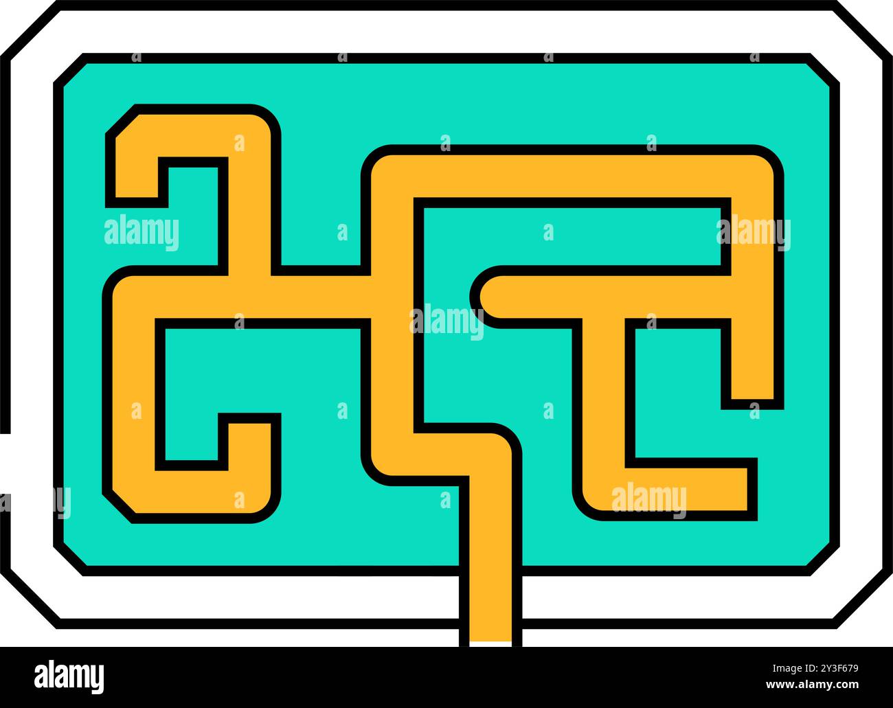 corn maze autumn icon color illustration Stock Vector Image & Art - Alamy