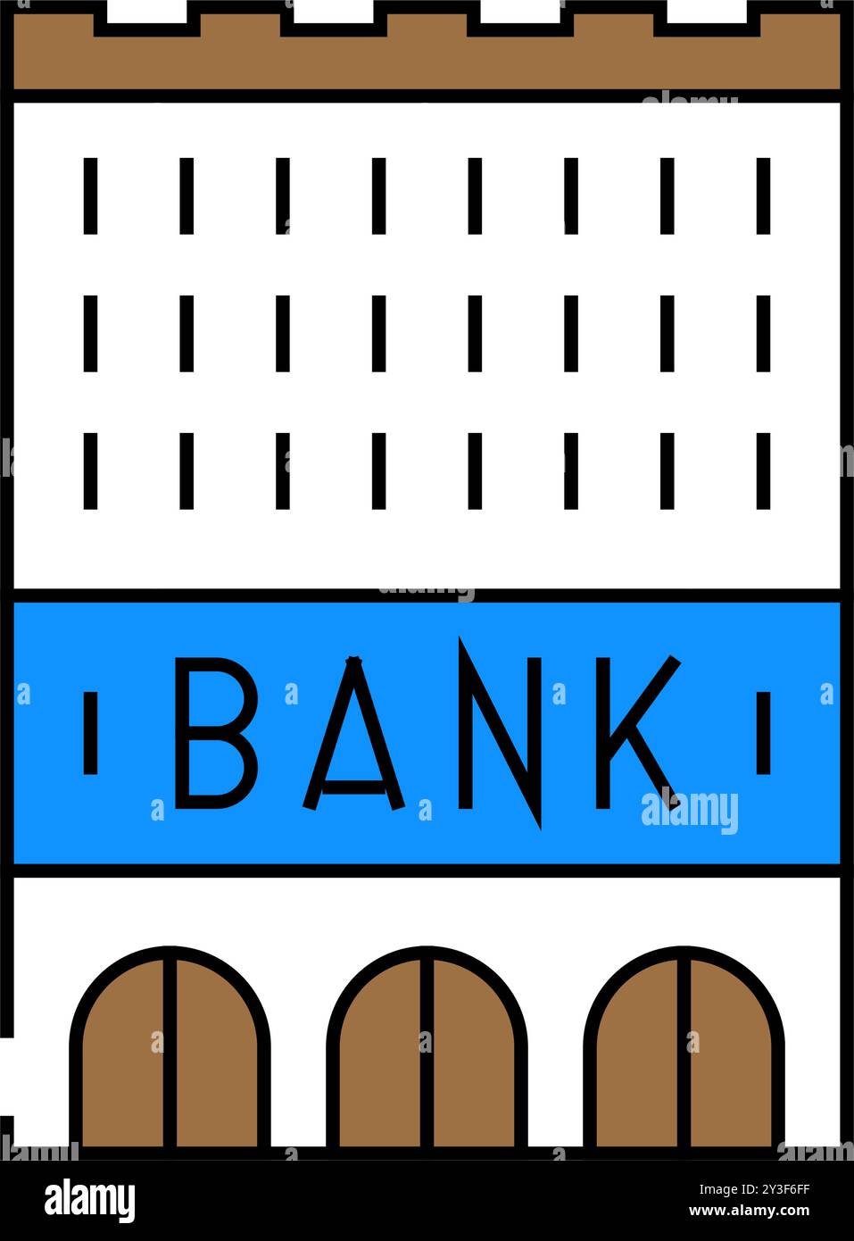 office bank building icon color illustration Stock Vector Image & Art ...
