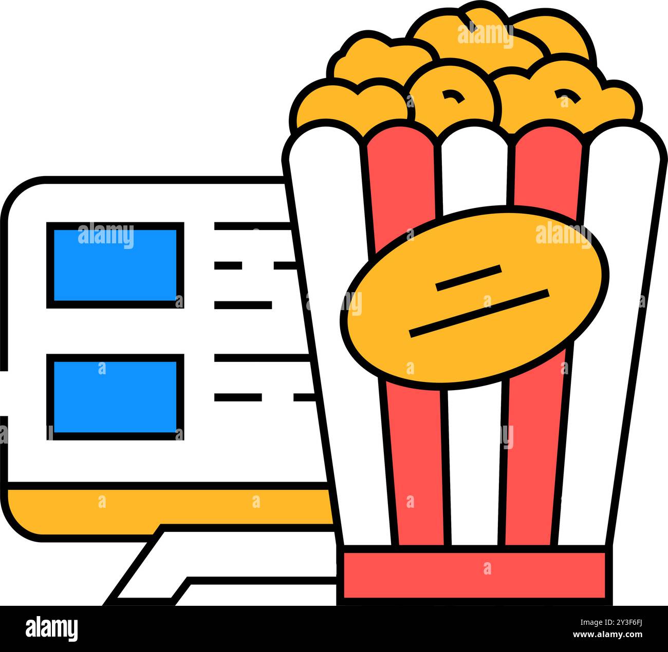 movie marathon autumn icon color illustration Stock Vector Image & Art ...