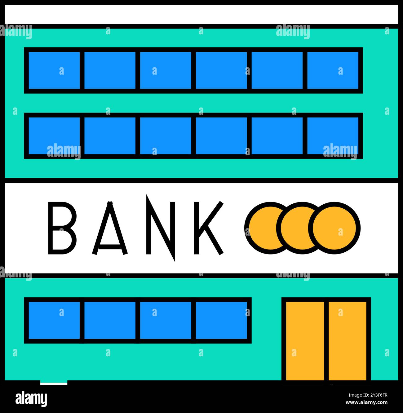 investment bank building icon color illustration Stock Vector Image ...