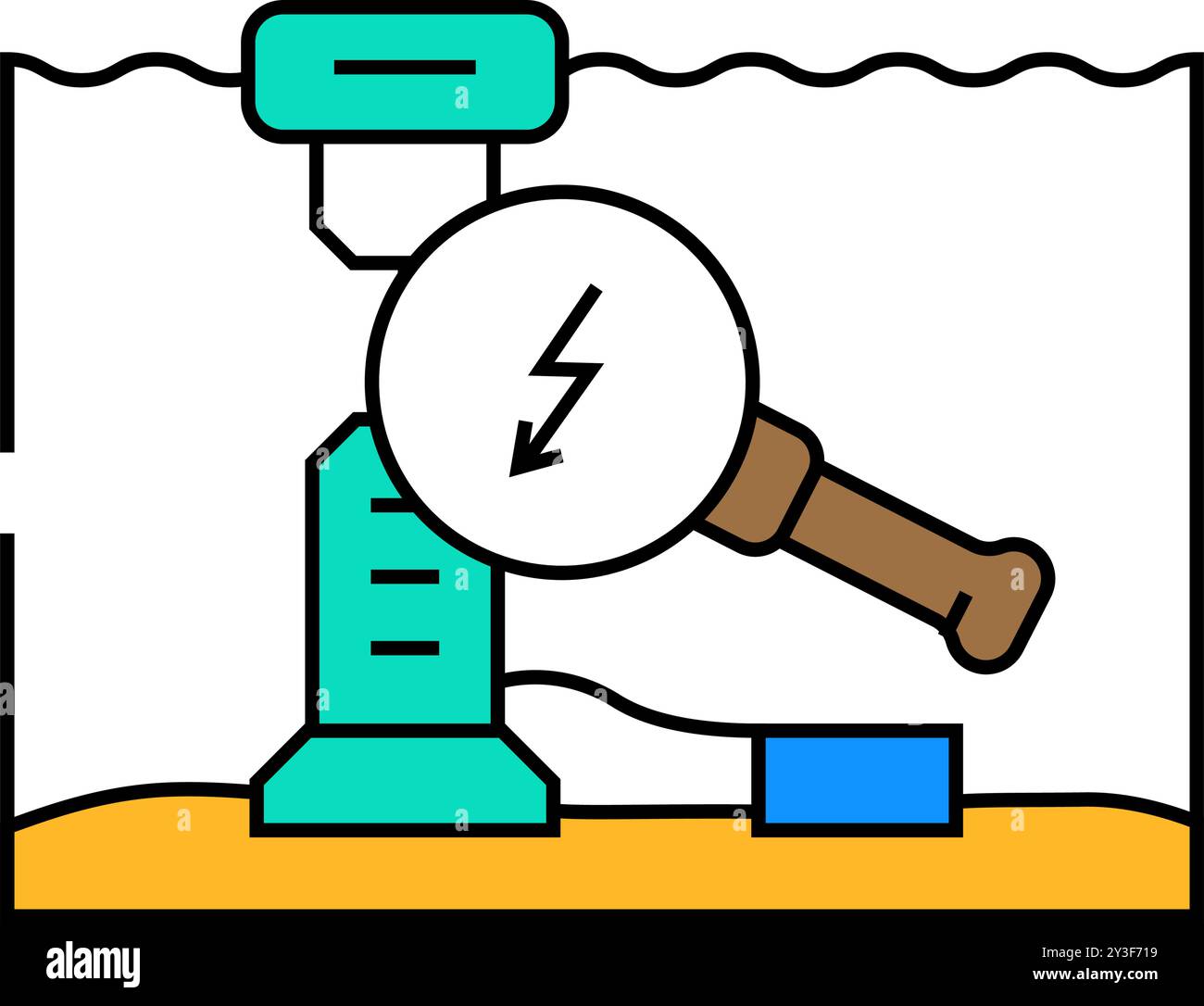 wave energy research icon color illustration Stock Vector Image & Art ...