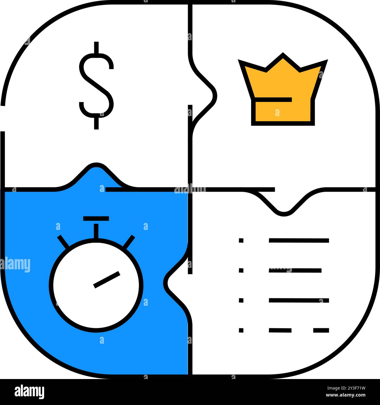 bant budget authority needs timeline icon color illustration Stock ...