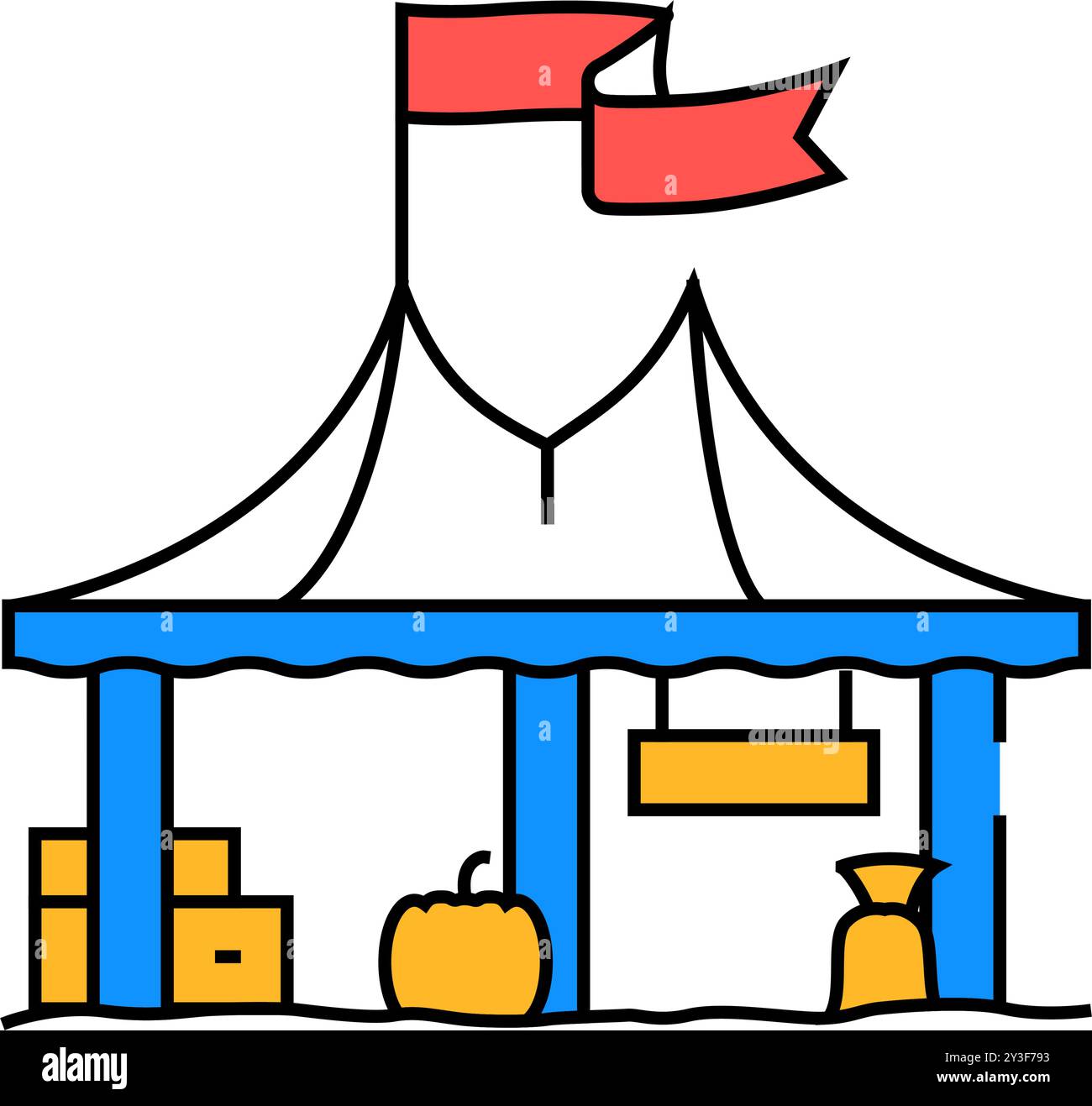 harvest fair autumn icon color illustration Stock Vector Image & Art ...