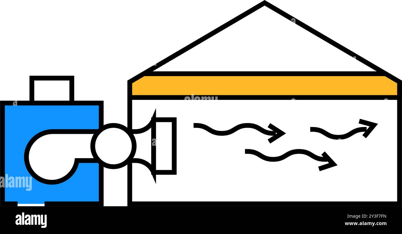 supply air ventilation icon color illustration Stock Vector Image & Art ...
