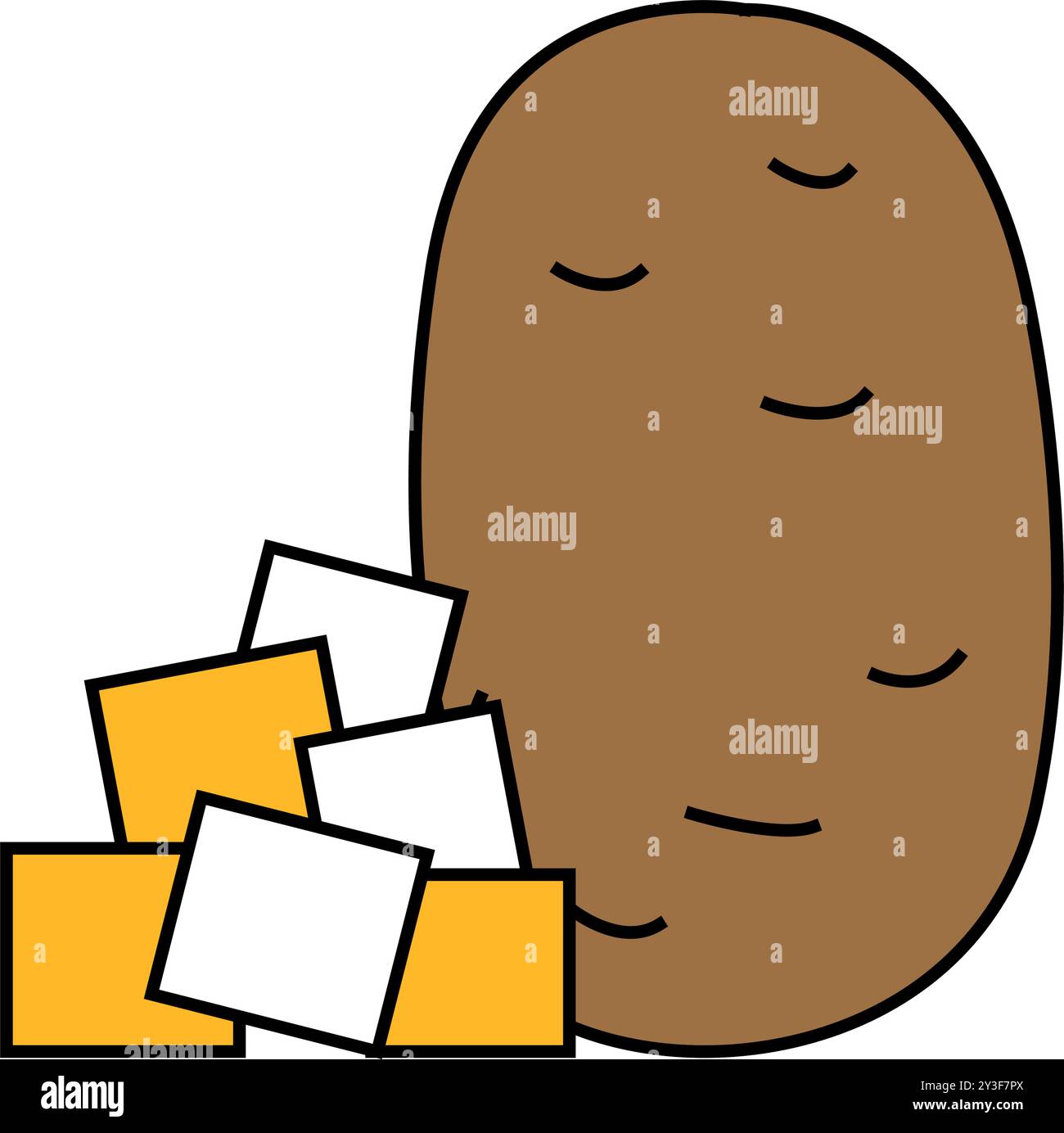 fresh potatoes icon color illustration Stock Vector Image & Art - Alamy