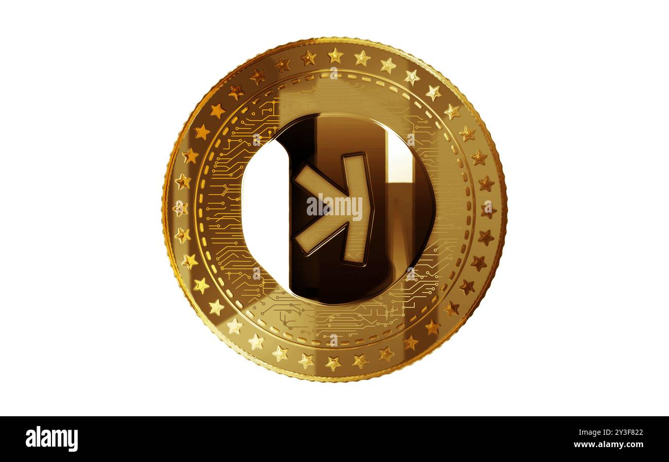 Poznan, Poland, September 1, 2024: Kaspa KAS cryptocurrency isolated ...