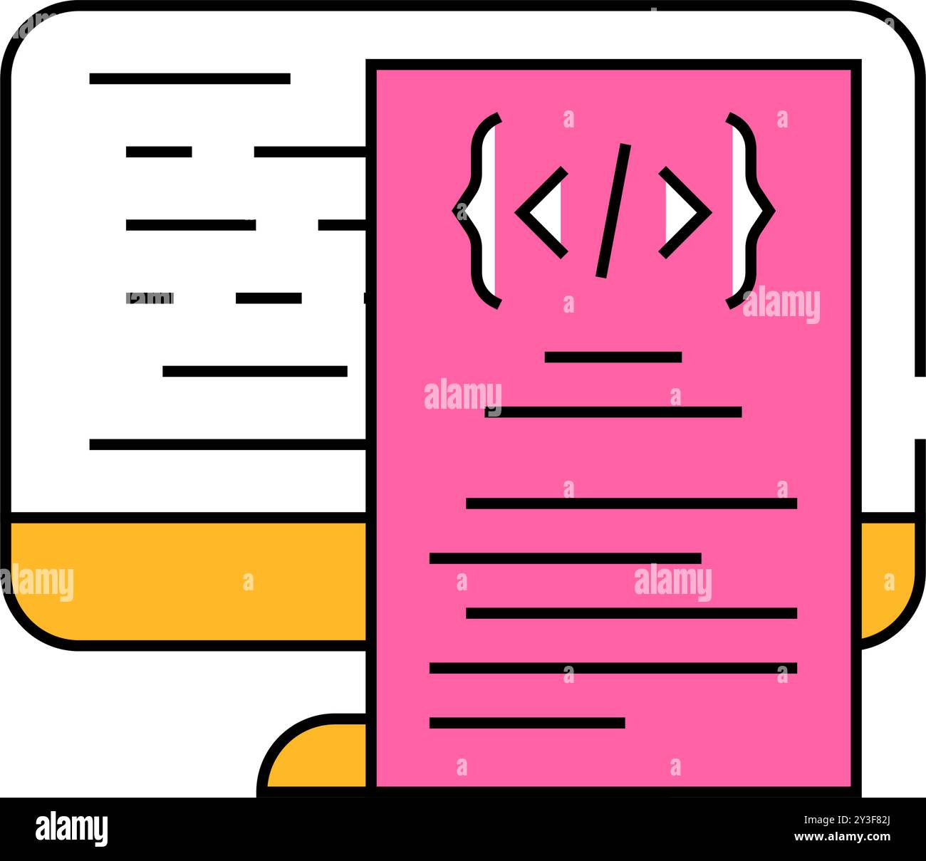 software documentation technical writer icon color illustration Stock Vector Image & Art - Alamy