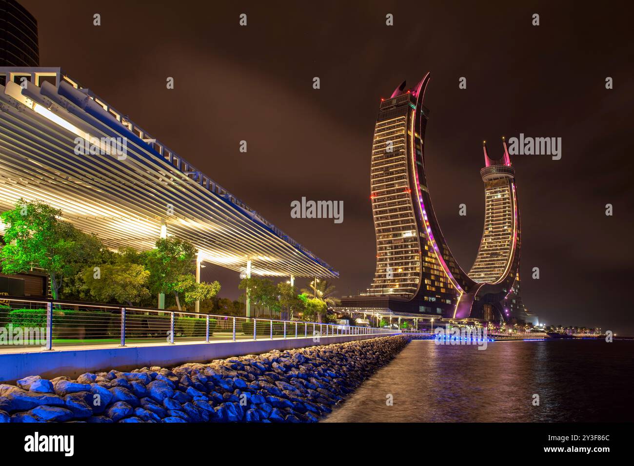 Aerial view Newly Develop Lusail City Skyline Stock Photo - Alamy
