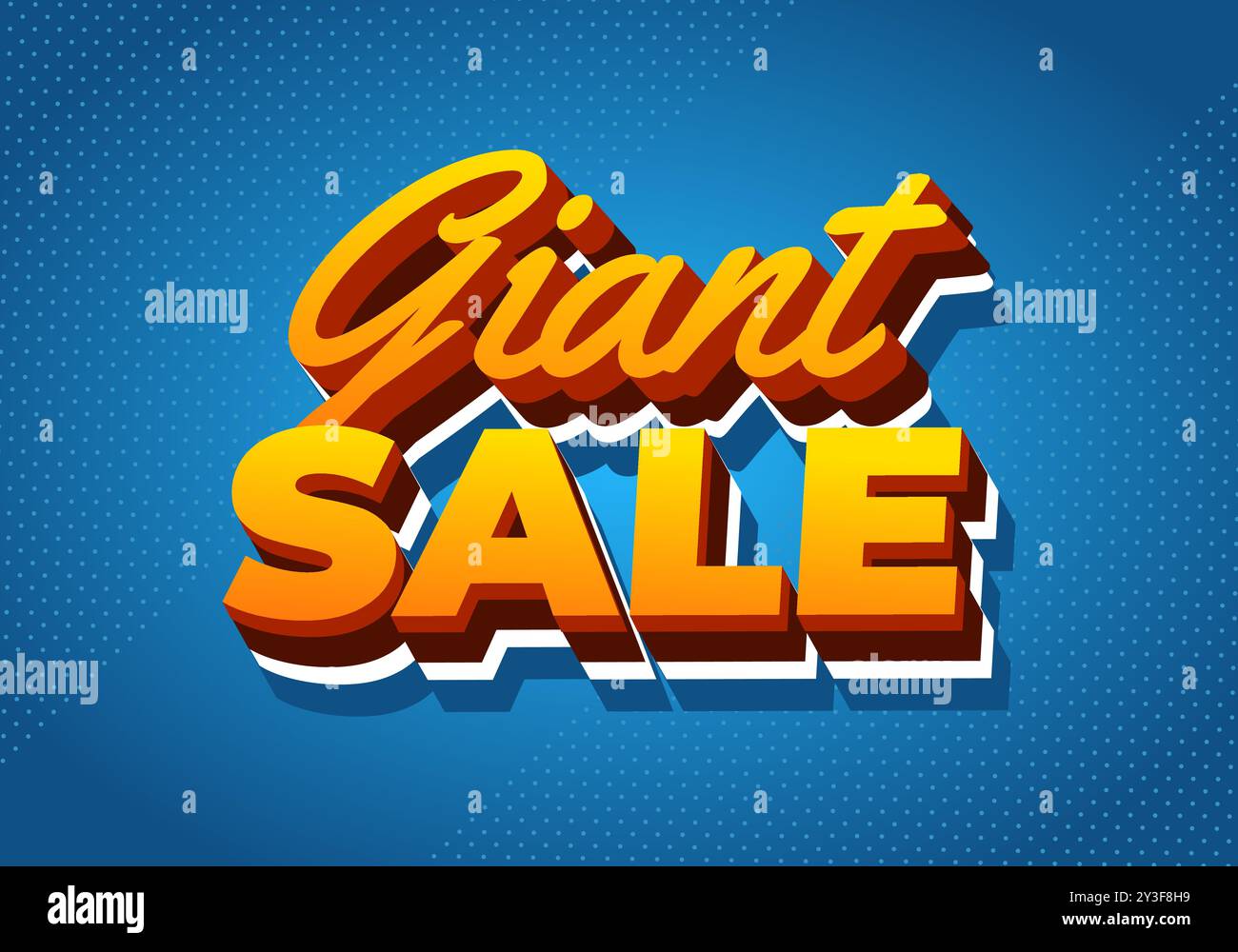 Giant sale. Text effect design in 3D style with modern colors Stock ...