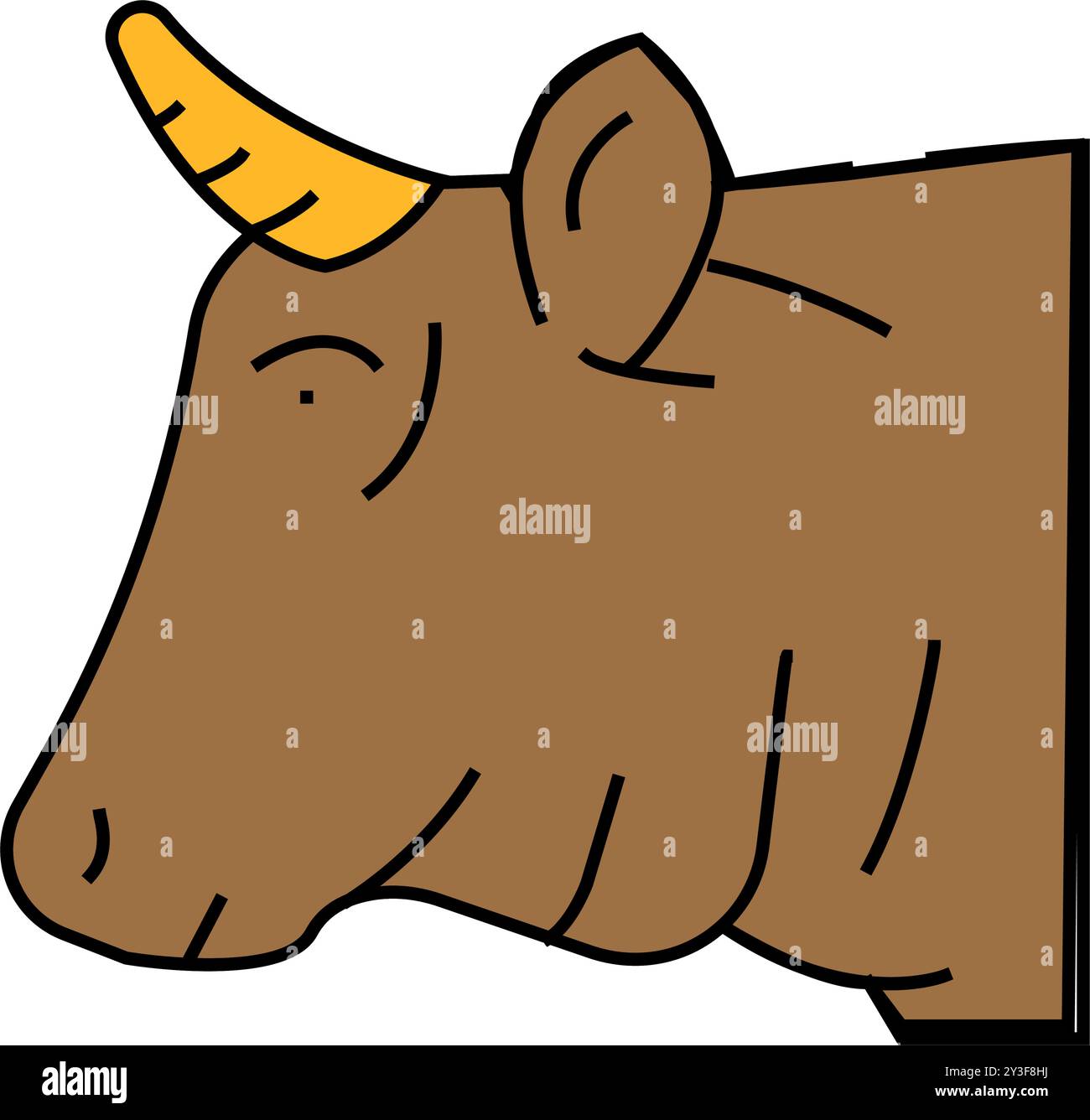 cow animal icon color illustration Stock Vector Image & Art - Alamy