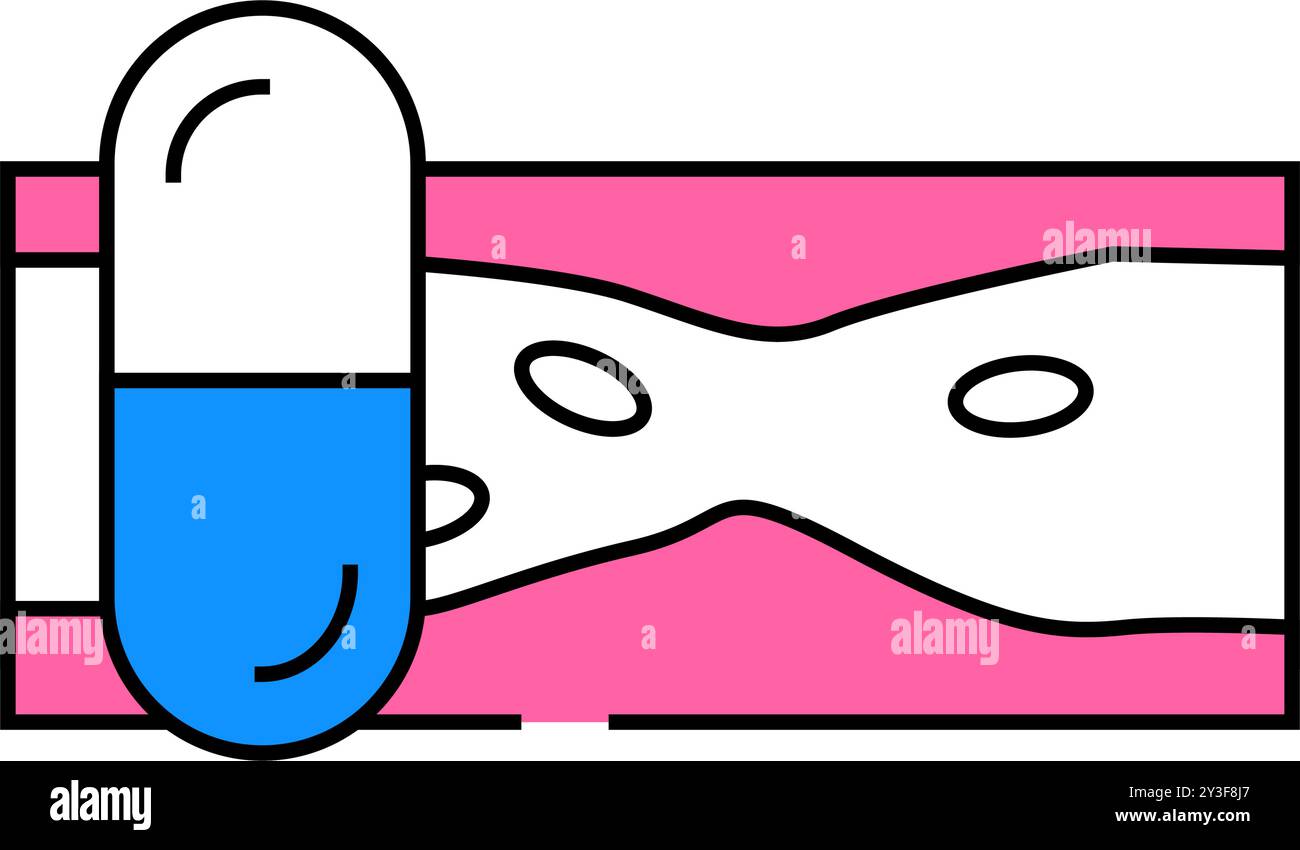 anticoagulants medicines pharmacy icon color illustration Stock Vector ...