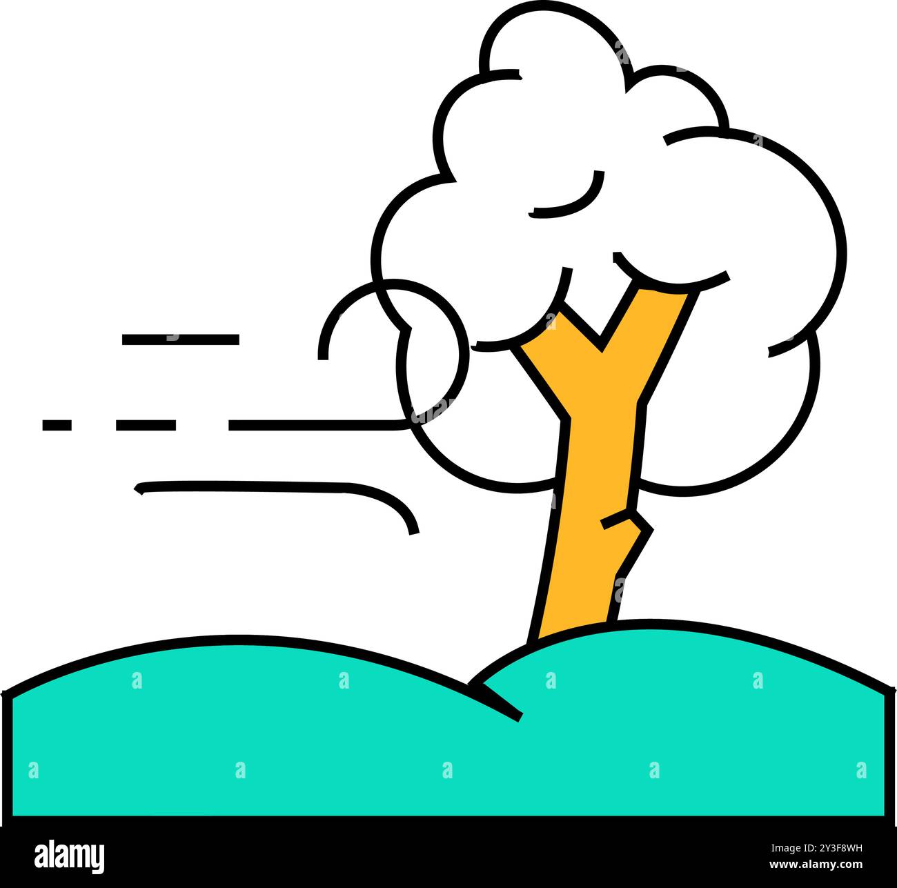 windy weather icon color illustration Stock Vector Image & Art - Alamy