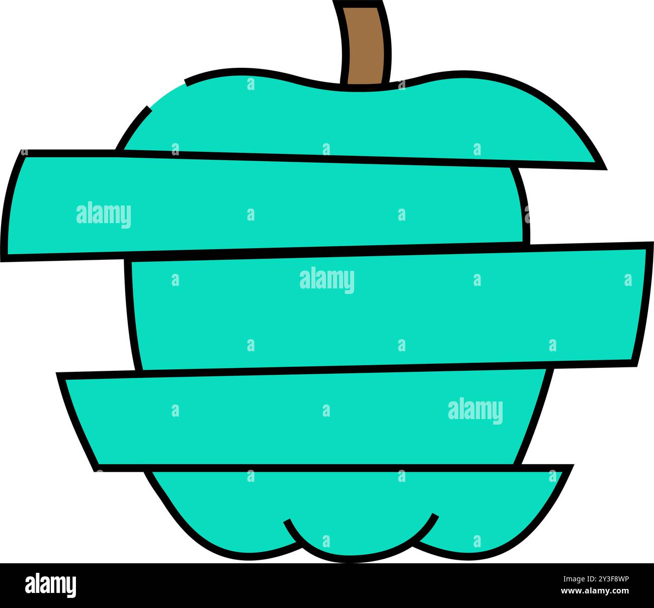 apple slices icon color illustration Stock Vector Image & Art - Alamy