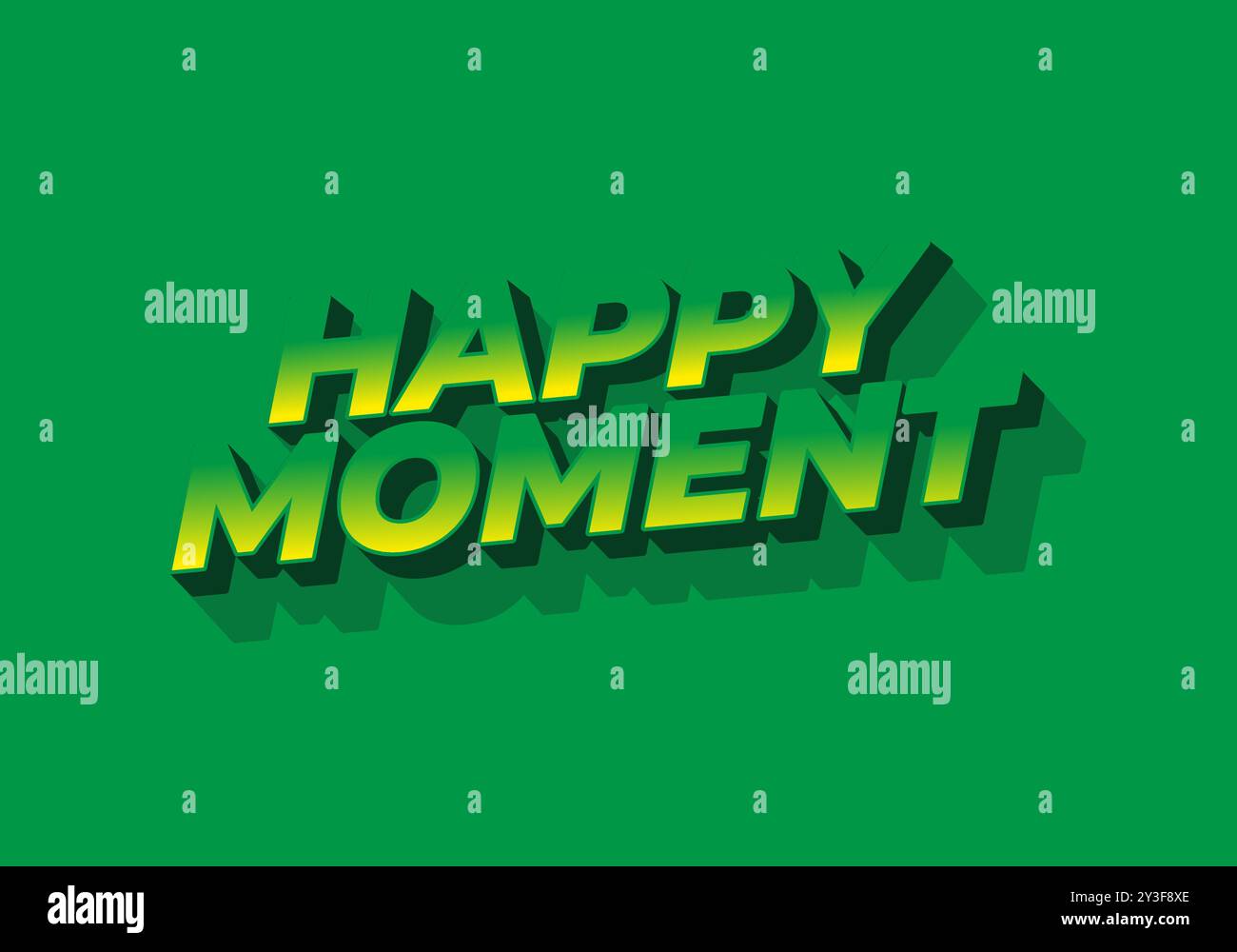 Happy moment. Text effect design in 3D style with modern colors Stock ...