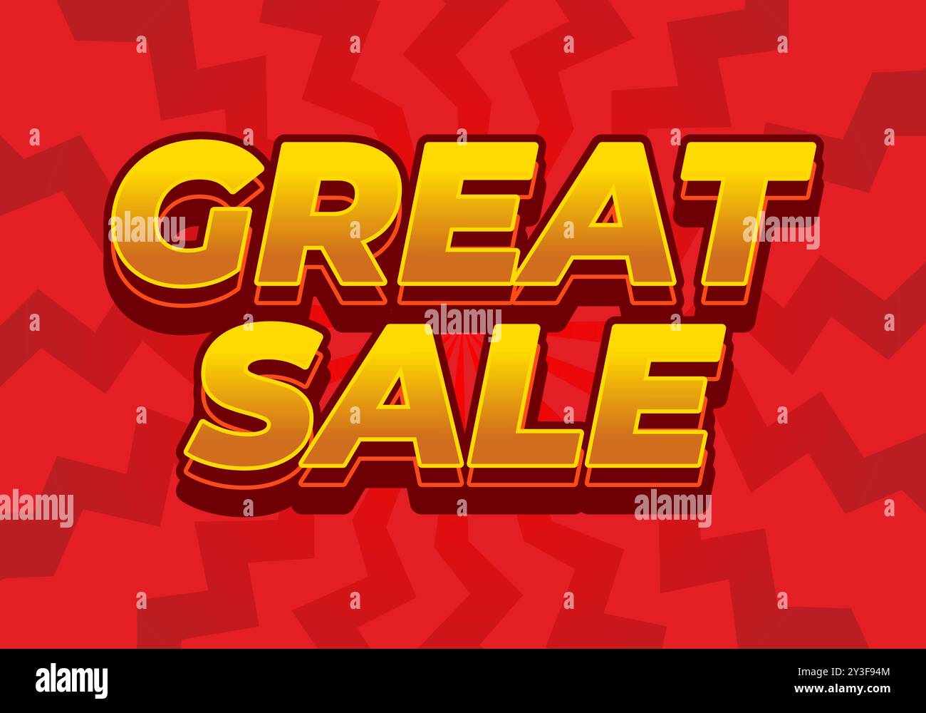 Great sale. Text effect design in good colors with 3D style Stock ...