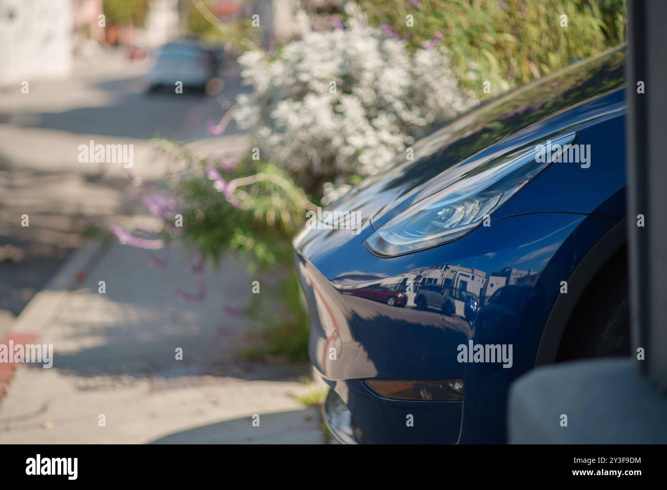 LOS ANGELES - March 5, 2024: Electric car Tesla Model 3 parked in ...