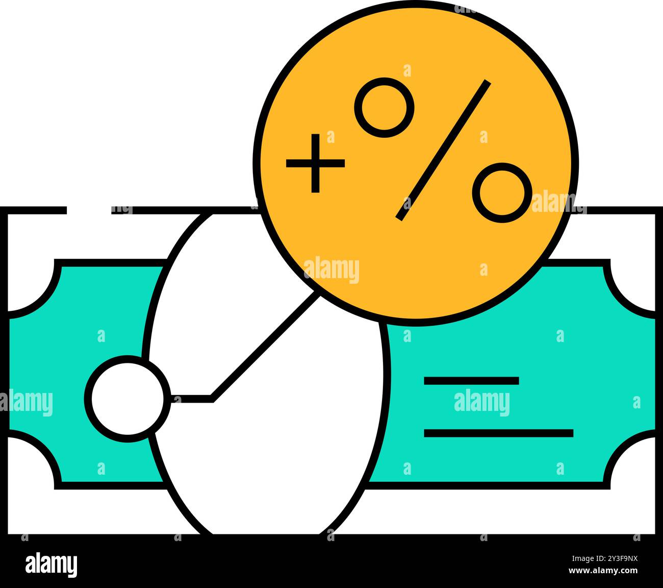 profit percentage icon color illustration Stock Vector Image & Art - Alamy